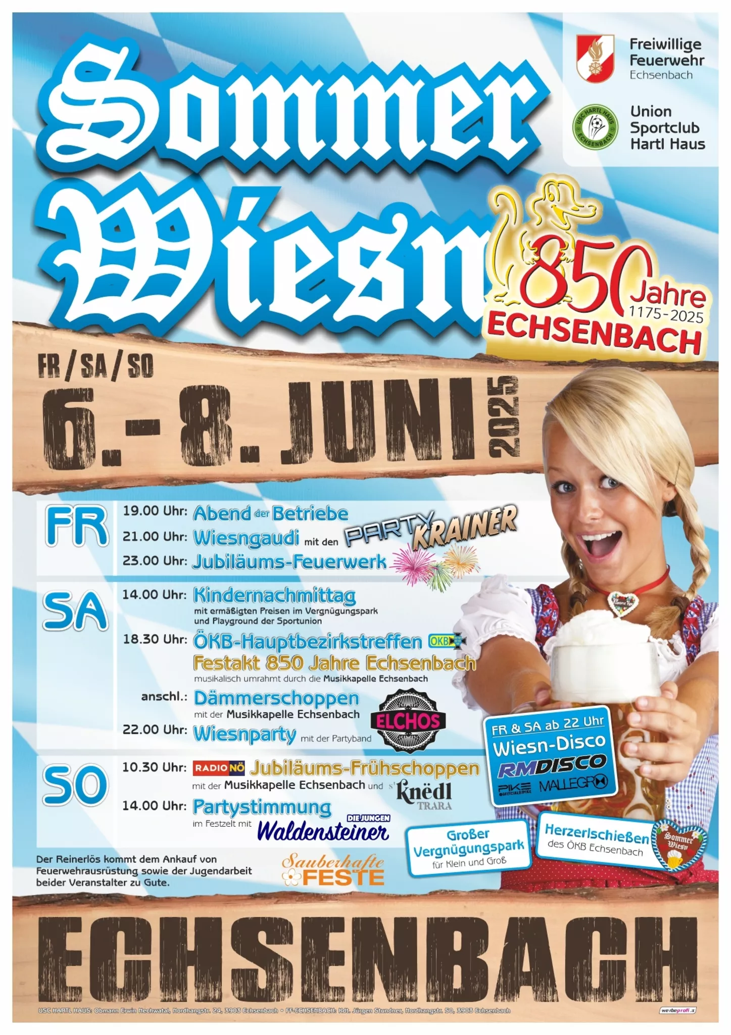 Von 6. bis 8. Juni: Drei Tage zünftige Sommer Wiesn in Echsenbach - Zwettl