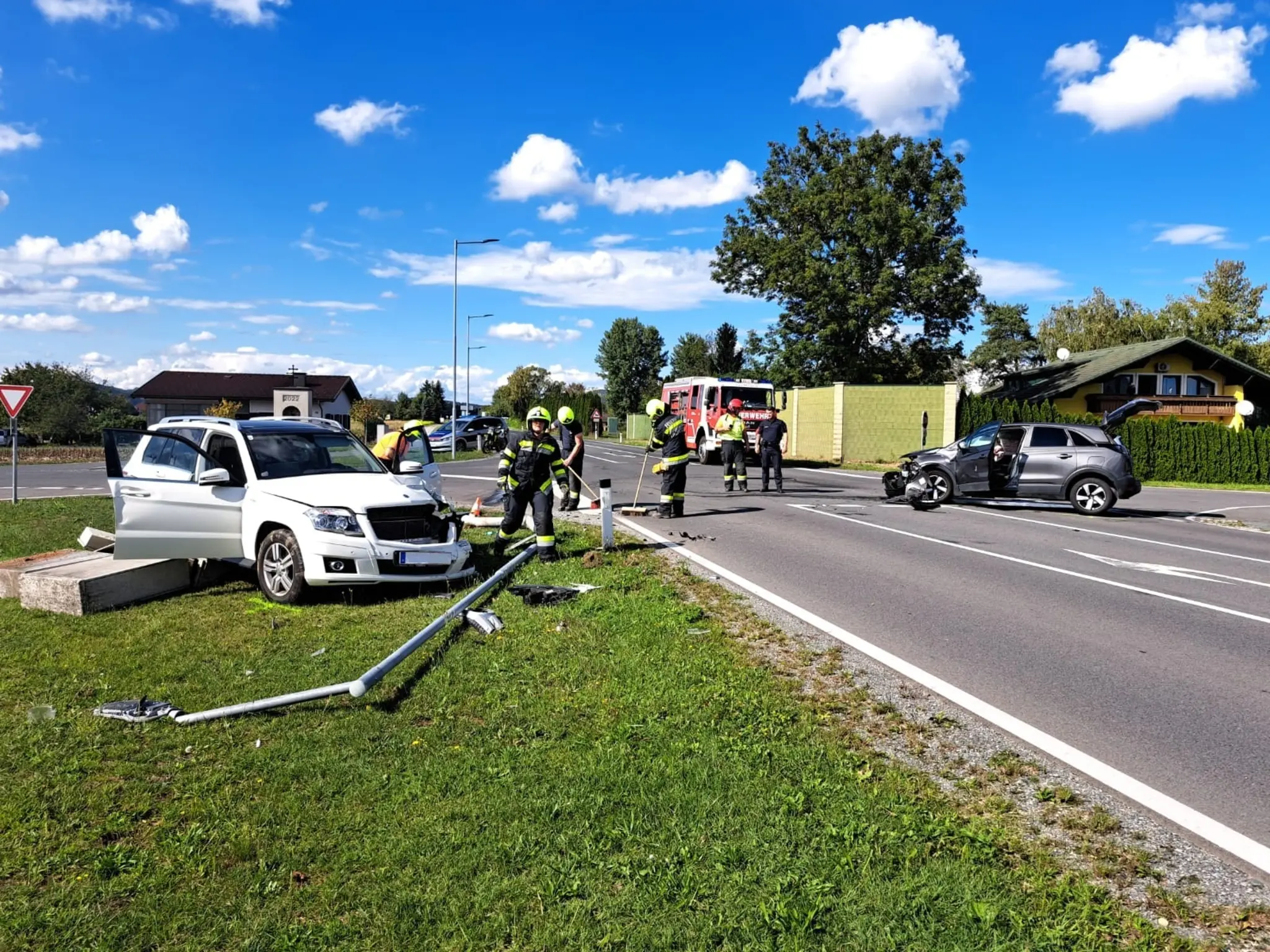 L601: Verkehrsunfall in Tillmitsch sorgte für Verkehrsbehinderungen - Leibnitz