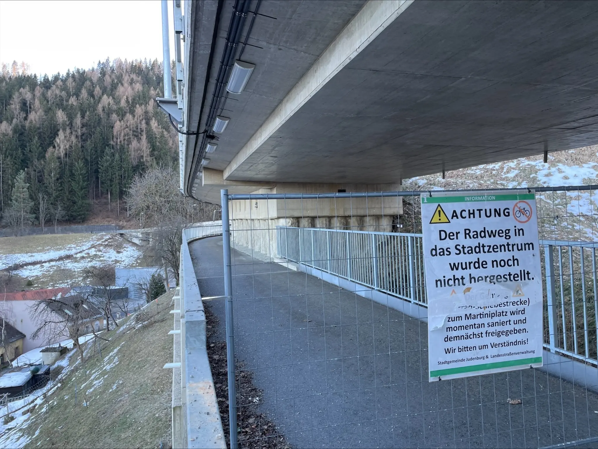 Judenburg: Geh- und Radweg am Landtorberg bleibt ein Provisorium - Murtal
