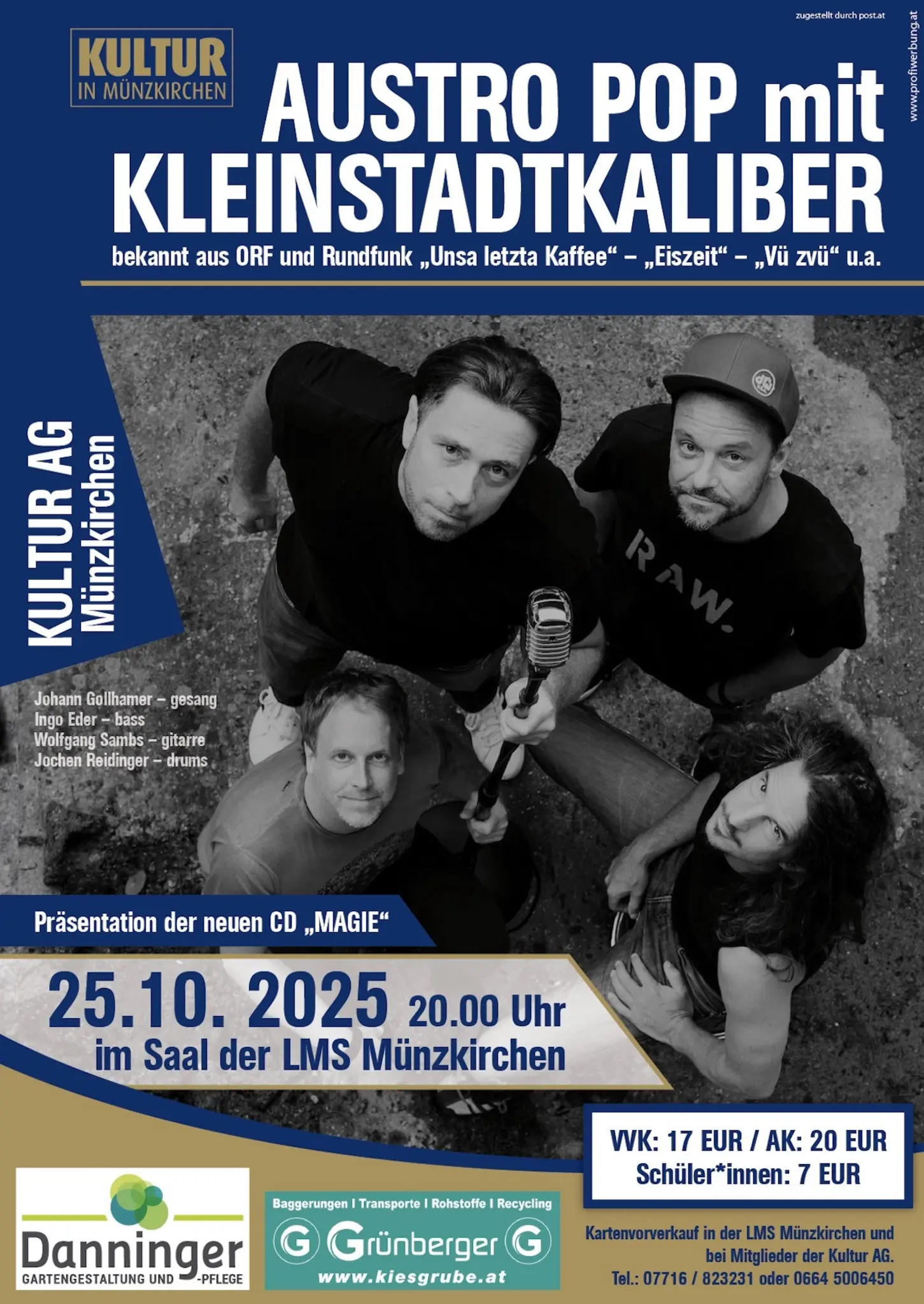Kultur AG Münzkirchen präsentiert: Austro-Pop mit Kleinstadtkaliber ...