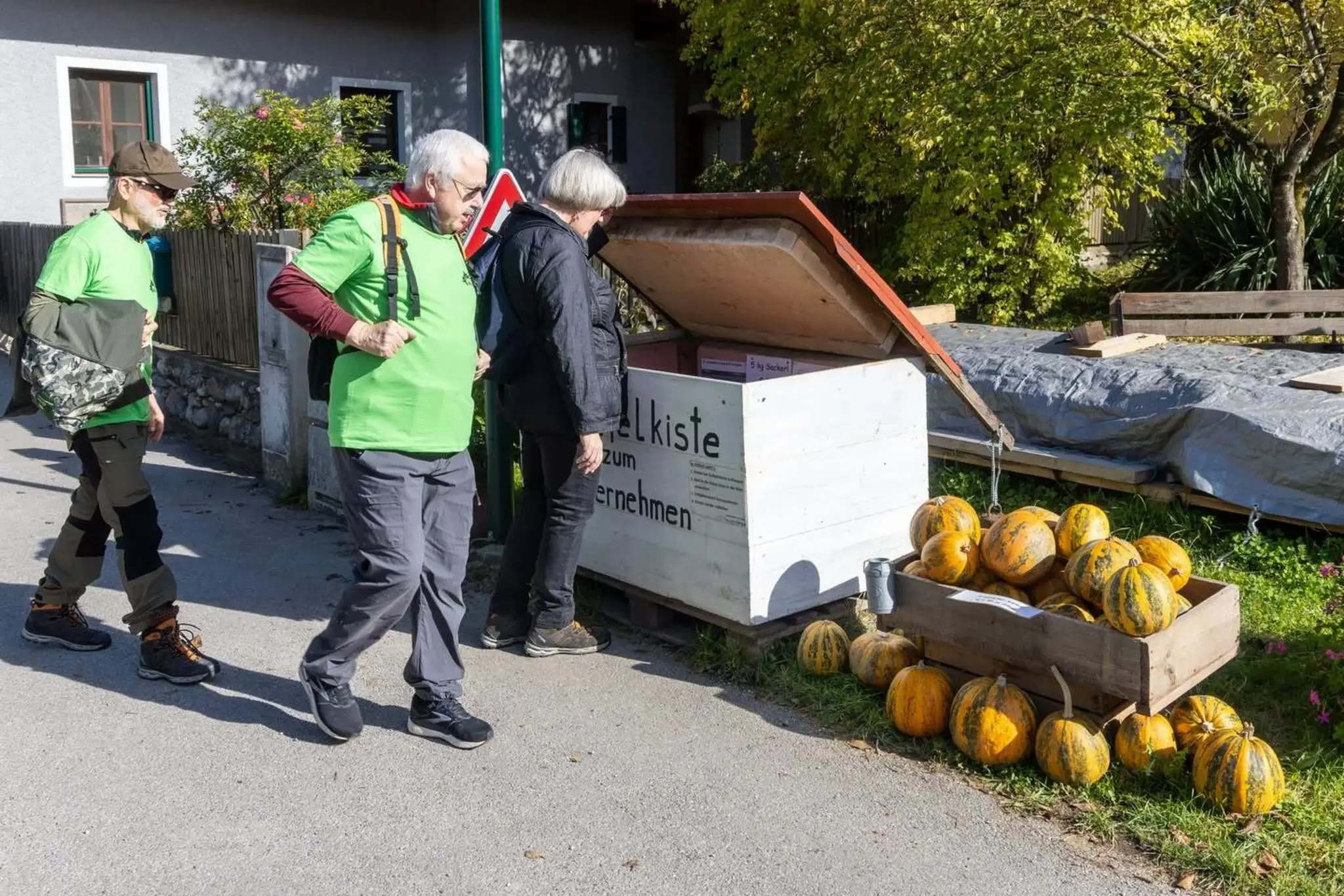 In Friesach: Erdäpfelkiste am Dorfplatz wurde an die Saison angepasst ...