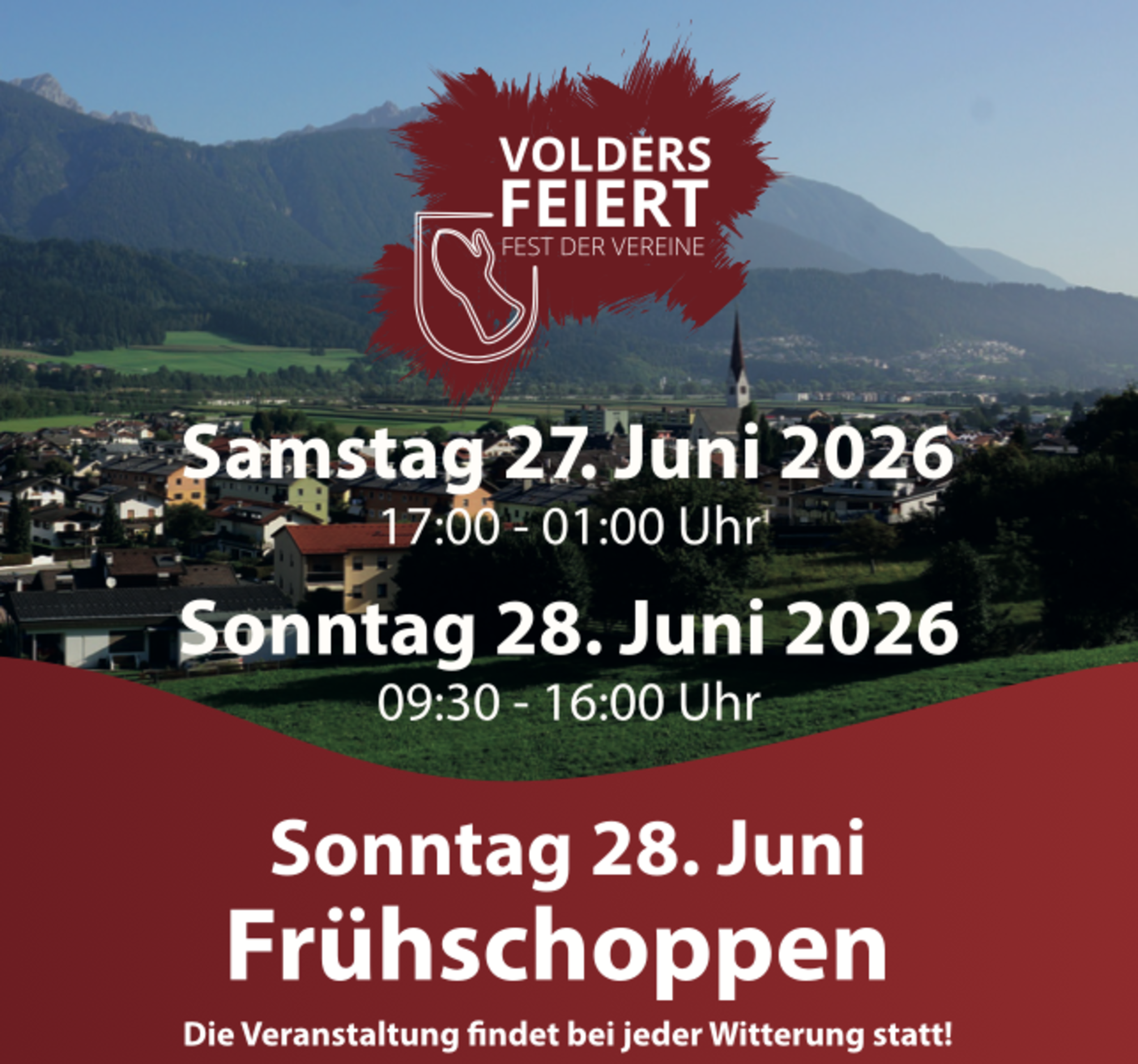 Gewinnspiel: Volders feiert das Fest der Vereine 2026 - Hall-Rum