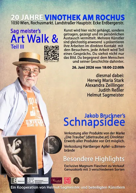 20 Jahre Vinothek am Rochus: Helmut Sag-meister's ArtWalk - Wien