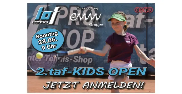 Sonntag, 28. Juni: 2. taf-KIDS OPEN 2026: Tennis-Nachwuchs schlägt in ...