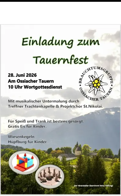Ossiacher Tauern: Tauernfest am Ossiacher Tauern - Feldkirchen