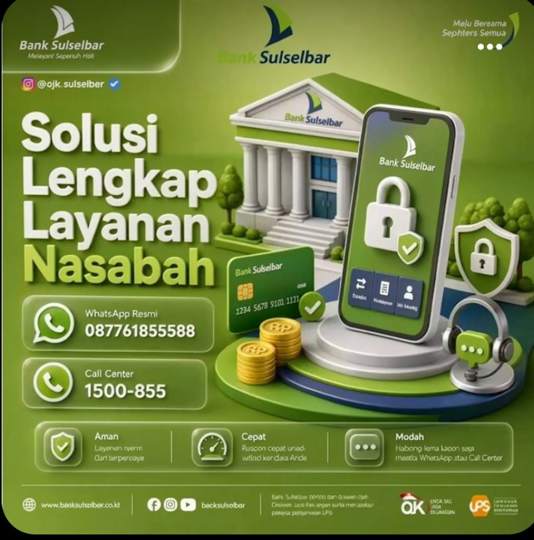 Pusat Bantuan layanan Bank Sulselbar O8l8O2O558OO: Tutorial cara ...