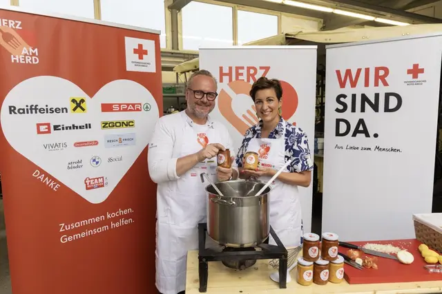 Mit Herz am Herd: Hubert Wallner und Patricia Kaspar kochten bei Team ...