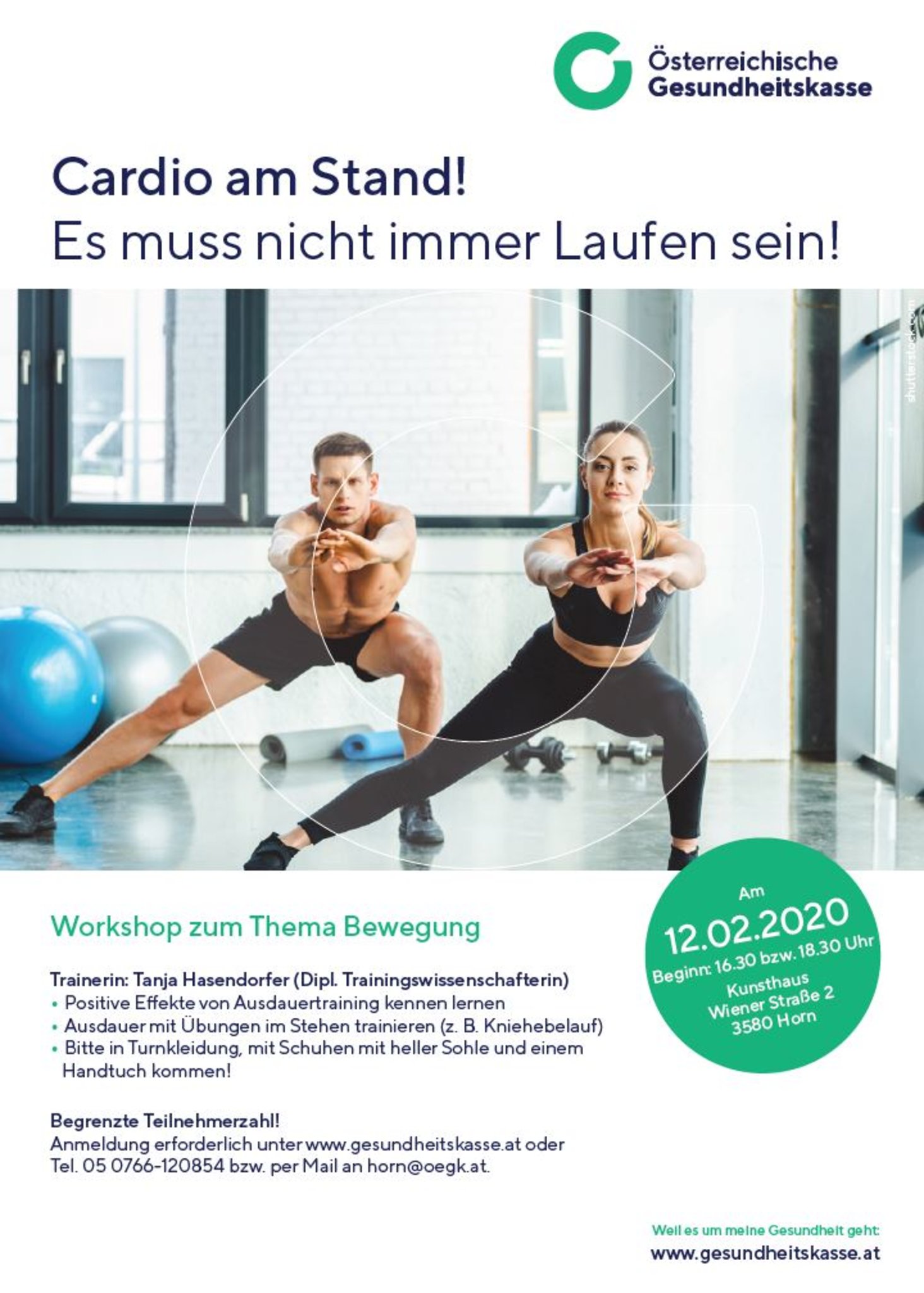 ÖGK bietet Cardio-Training am Stand