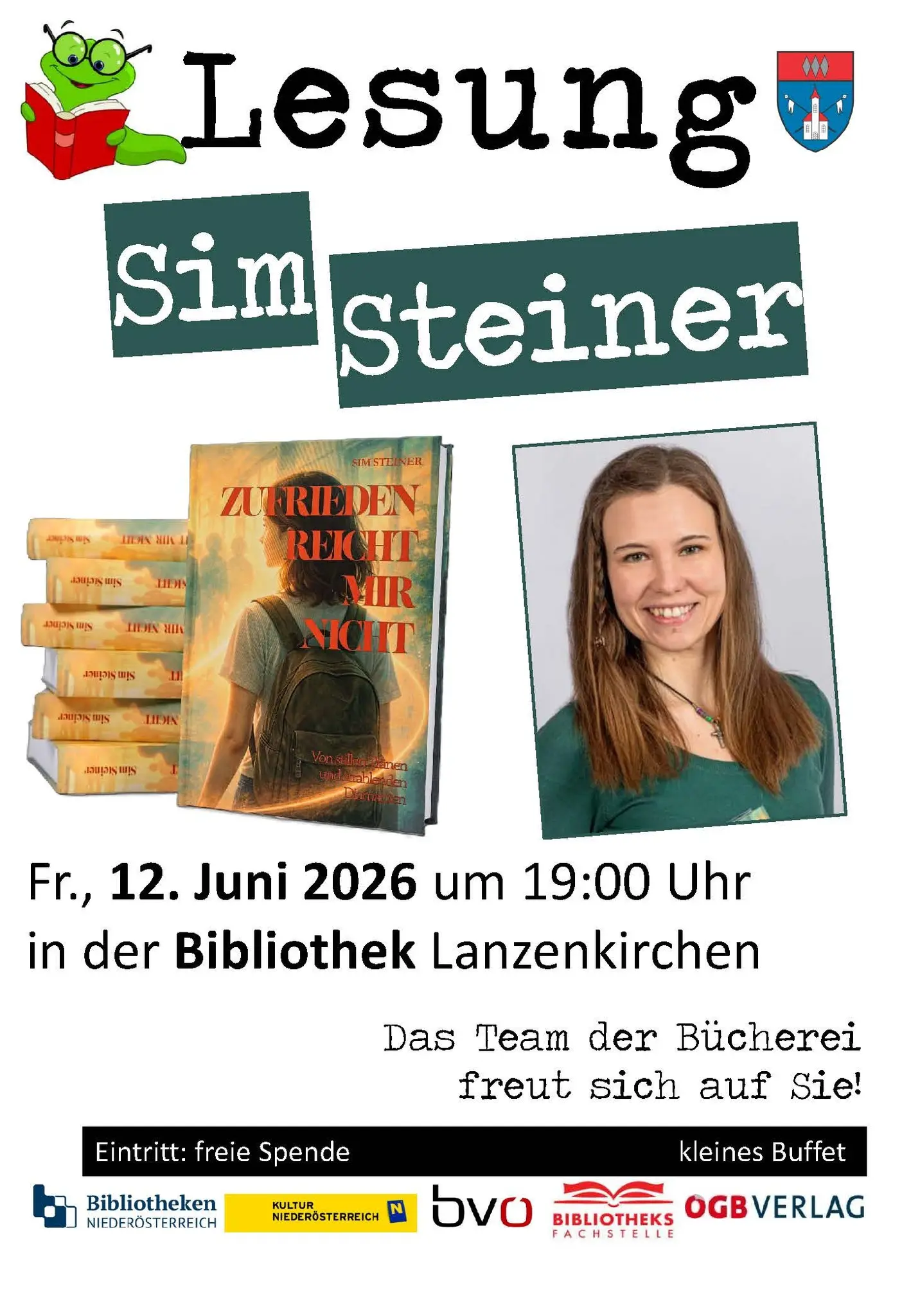 Lesung mit Sim Steiner in der Bibliothek Lanzenkirchen