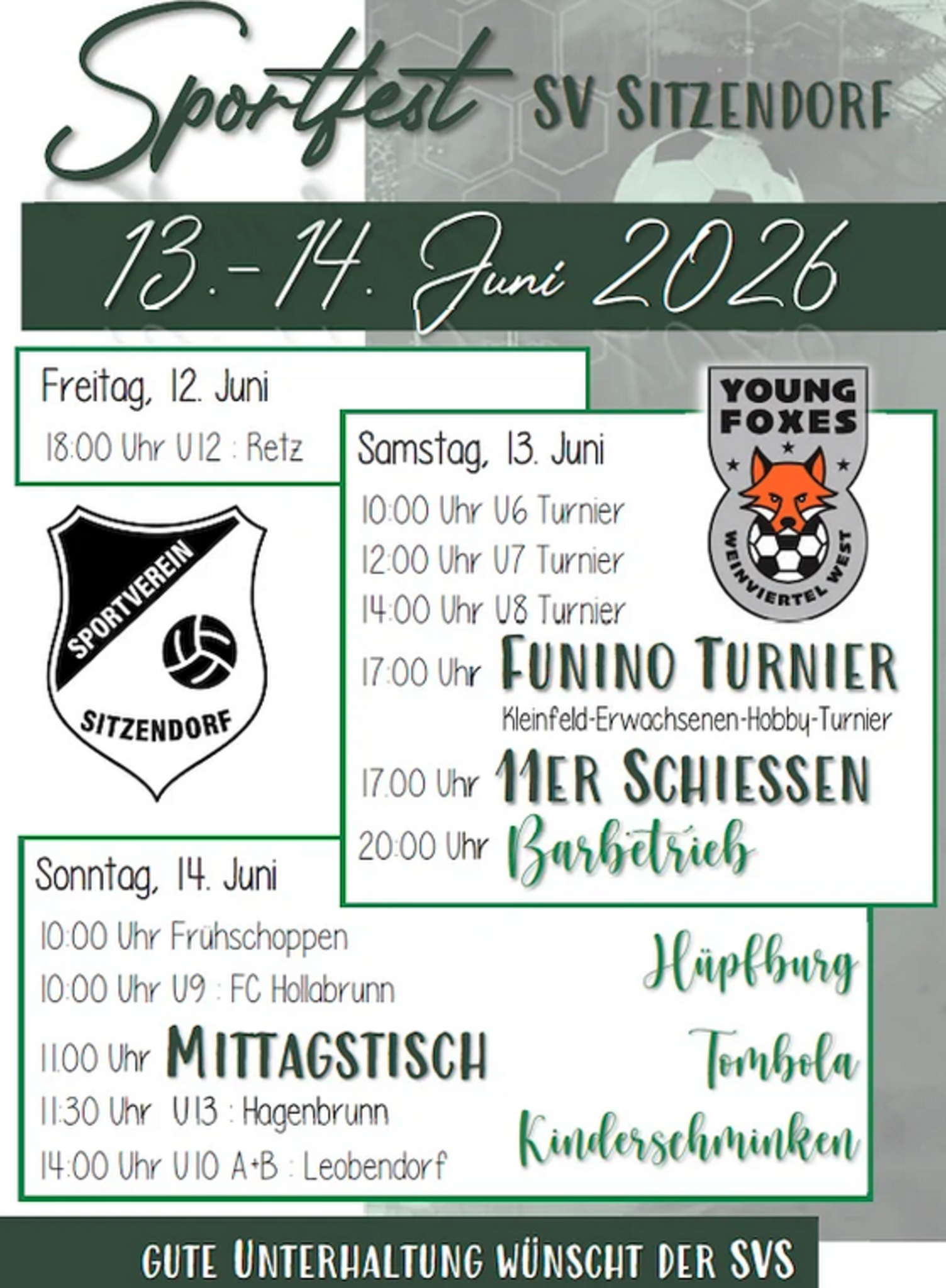 Sportfest SV Sitzendorf 13.-14. Juni 2026