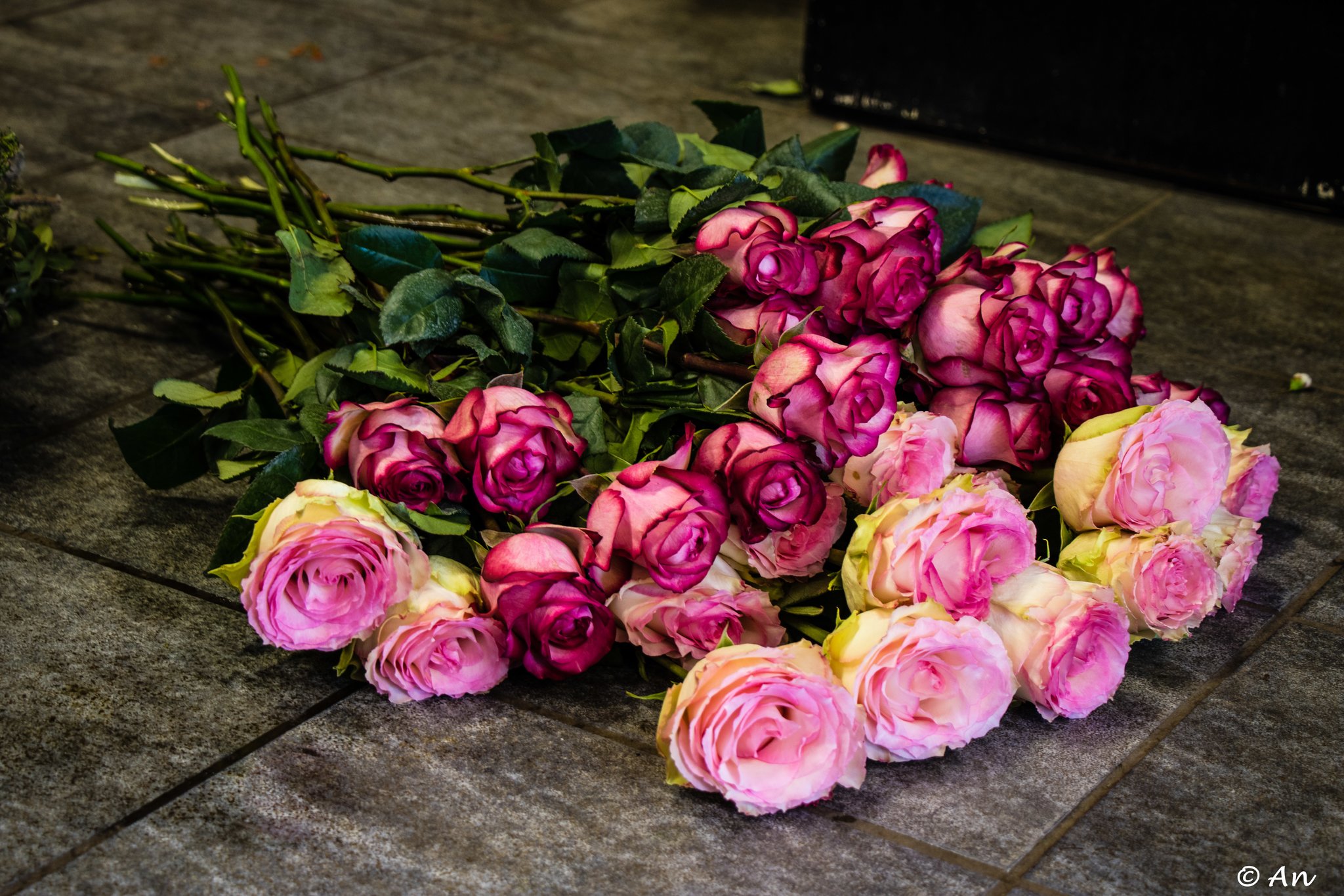 Ein Rosenstrauß als herzliches Dankeschön ...