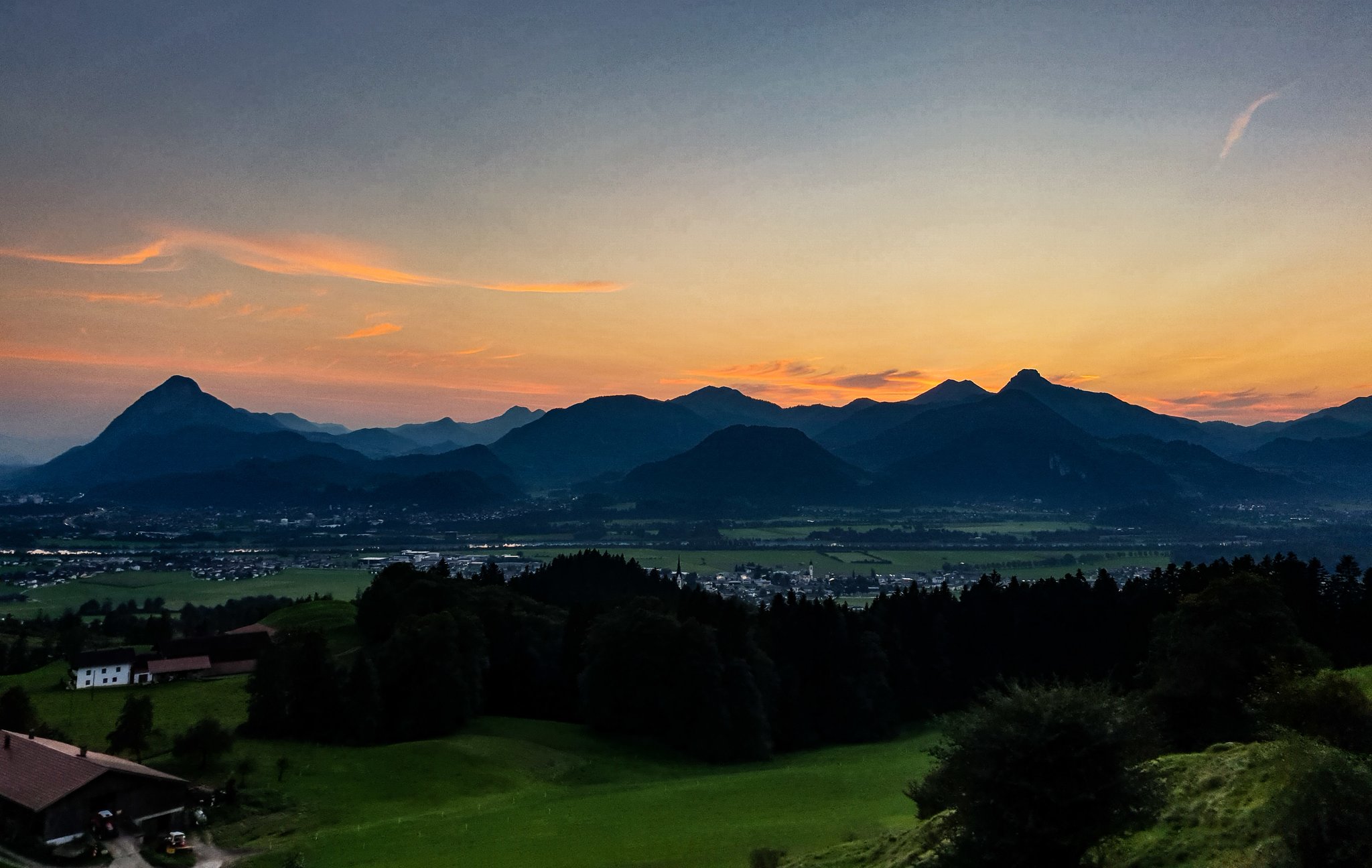 Sonnenuntergang am Buchberg/Ebbs