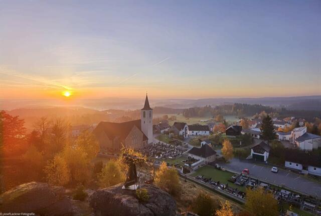 Schöner Blick auf Bad Traunstein