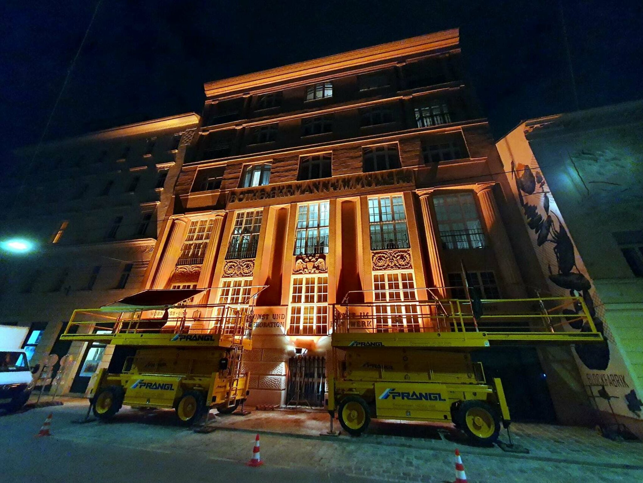 Nächtliche Dreharbeiten im wunderschönen "Epstein-Haus", ehemalige k.k ...