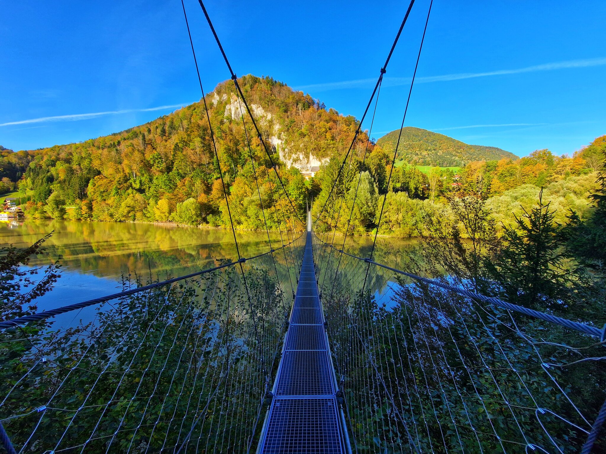 Hängebrücke über die Enns nahe Großraming
