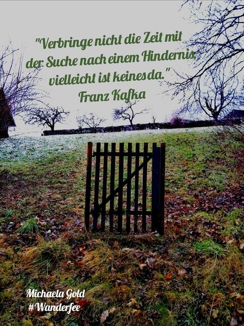 "Verbringe nicht die Zeit mit der Suche nach einem Hindernis ...