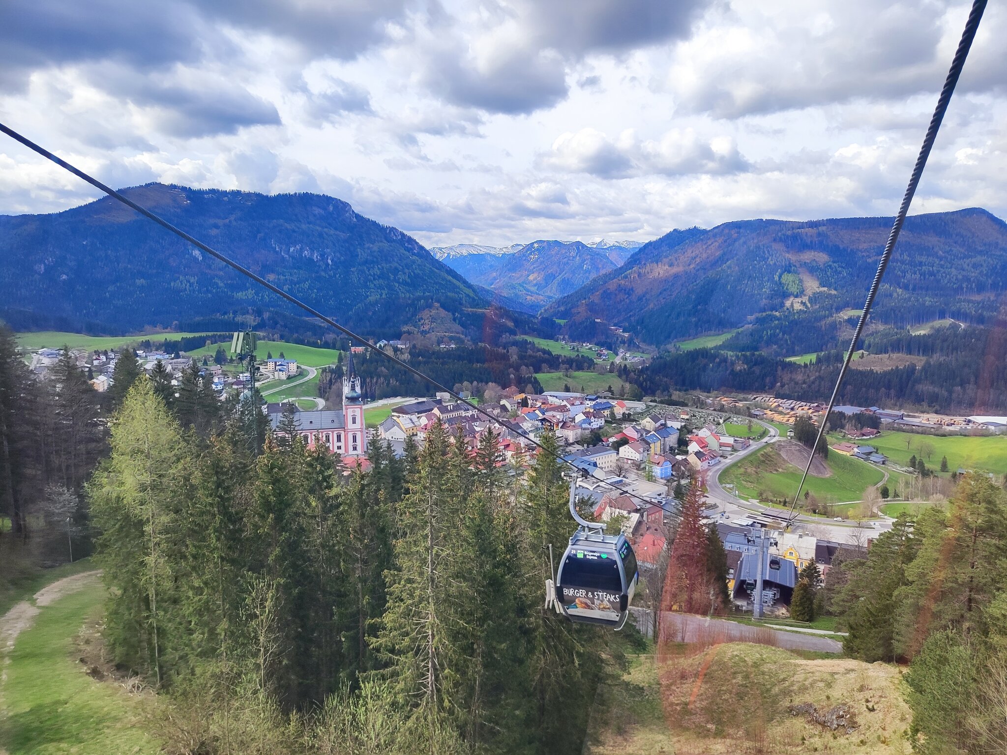 mit der Gondel auf die Bürgeralpe/Mariazell