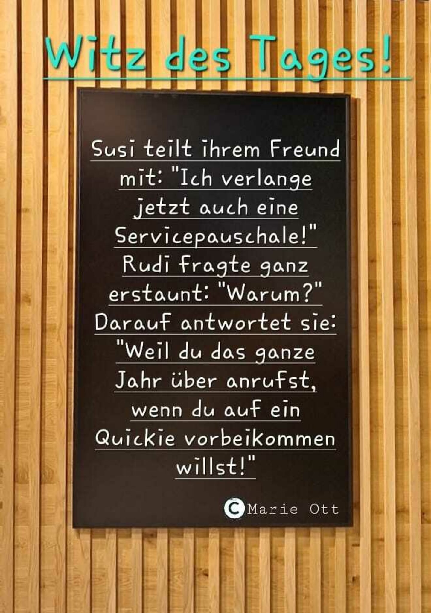 Witz des Tages!