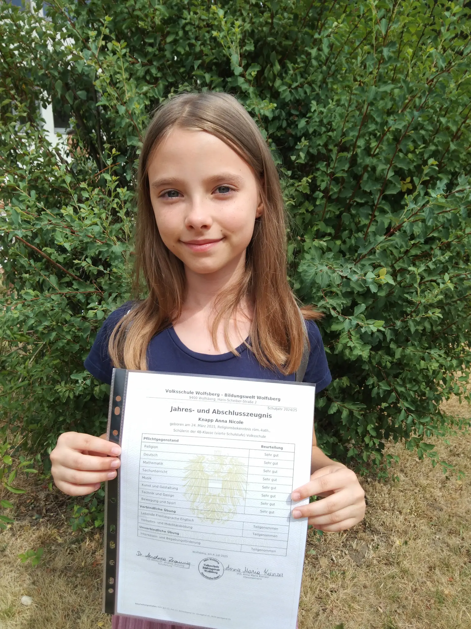 Anna Nicole Knapp, VS Wolfsberg, 4 Kl.