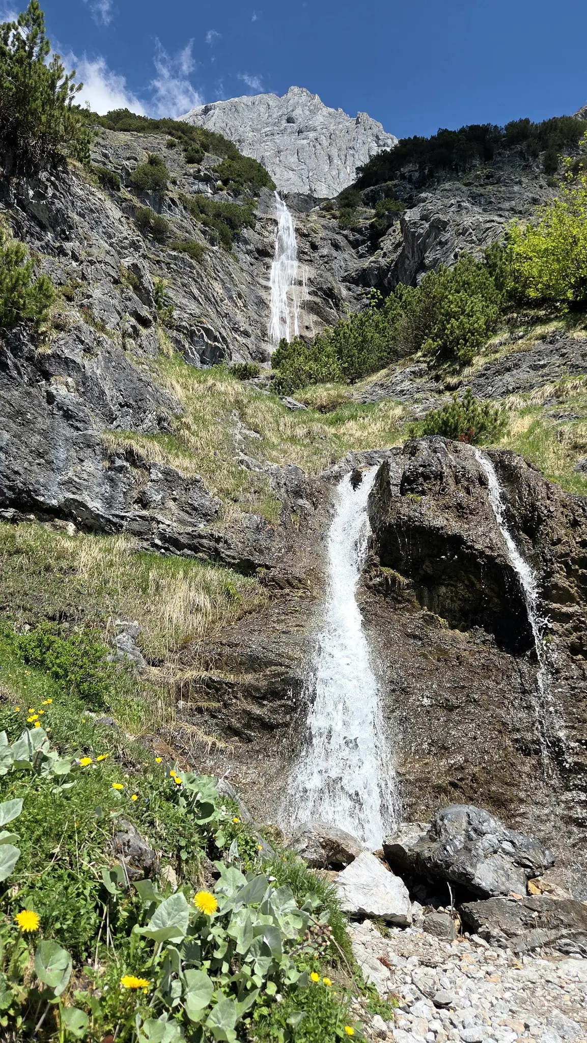 Der Wasserfall im Riedingtal/Mühlbach.