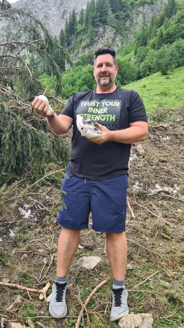 Mostviertler in Tirol - Bergaicht Wasserfall - letzte Schneereste einer ...