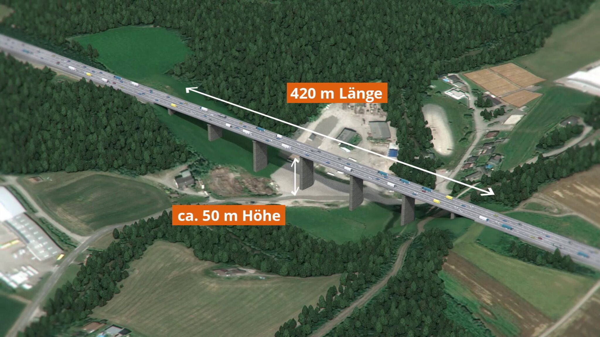 Aurachtal in Ohlsdorf: Höchste Westautobahn-Brücke bis 2025 neu ...